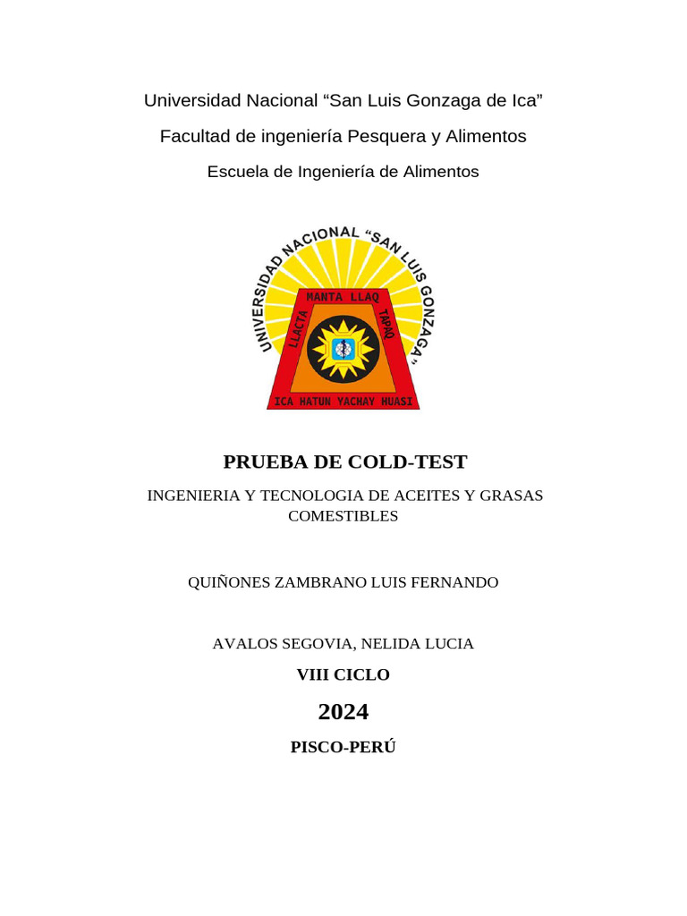 Prueba de Cold Test-Luis Quiñones | PDF