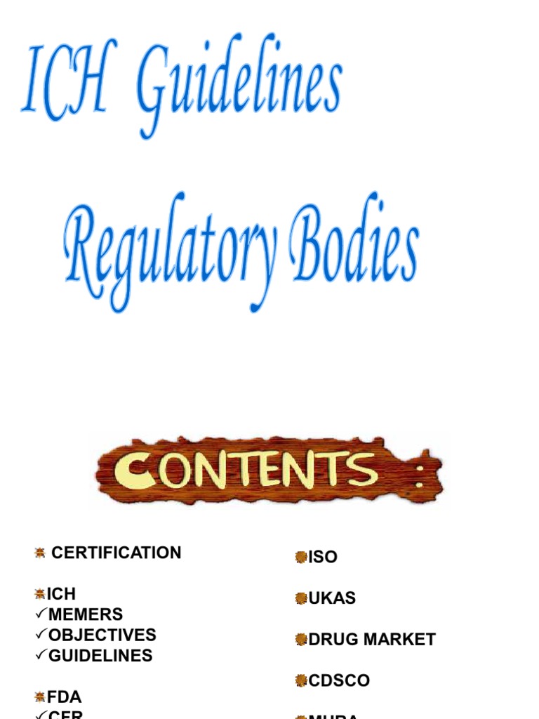 ICH Guidelines and Regulatory Authorities | PDF