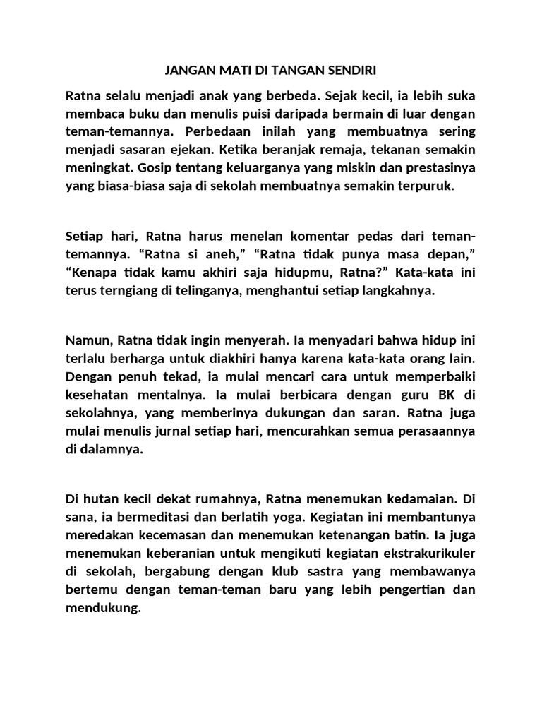 Jangan Mati Ditangan Sendiri (Anggie Stya Ningrum 11 TKJ) | PDF