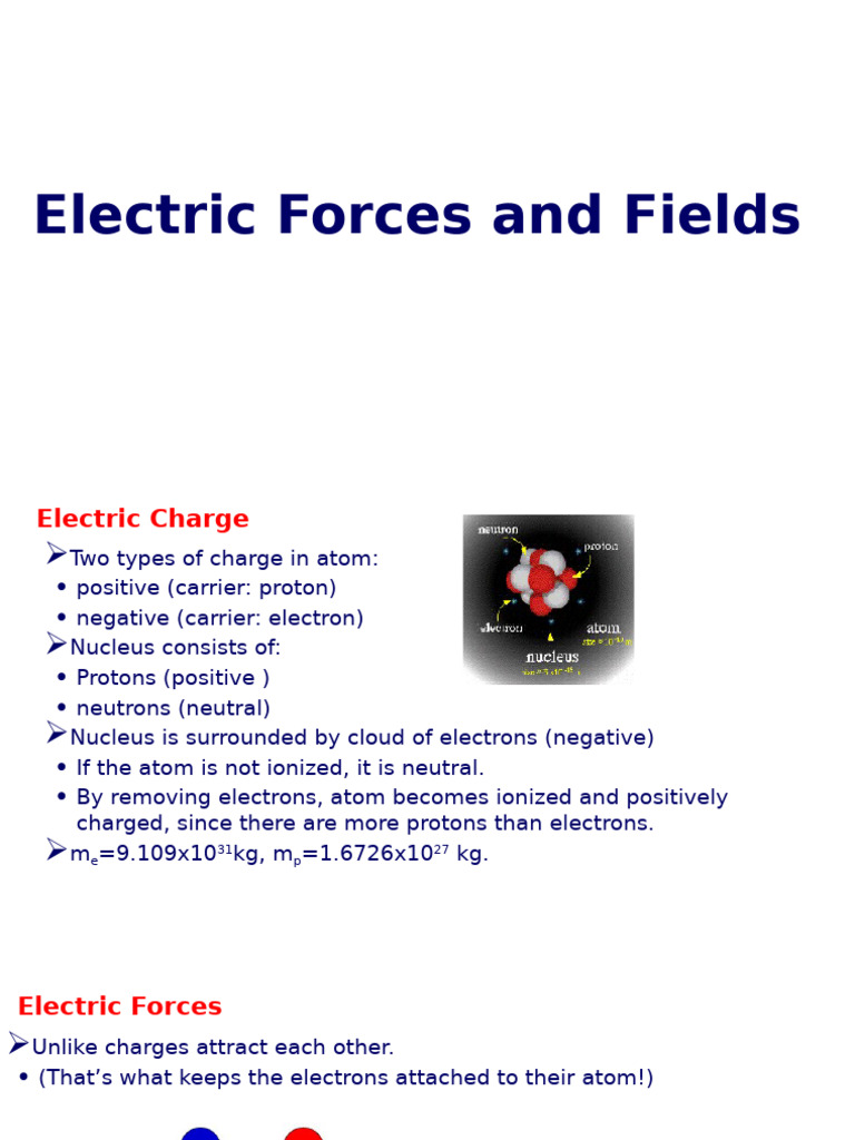 Phy 102 Lecture 3 - Electric Forces and Fields | PDF | Electric Charge ...