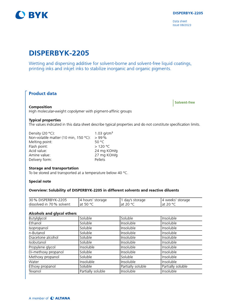 3-TDS Disperbyk-2205 en | PDF