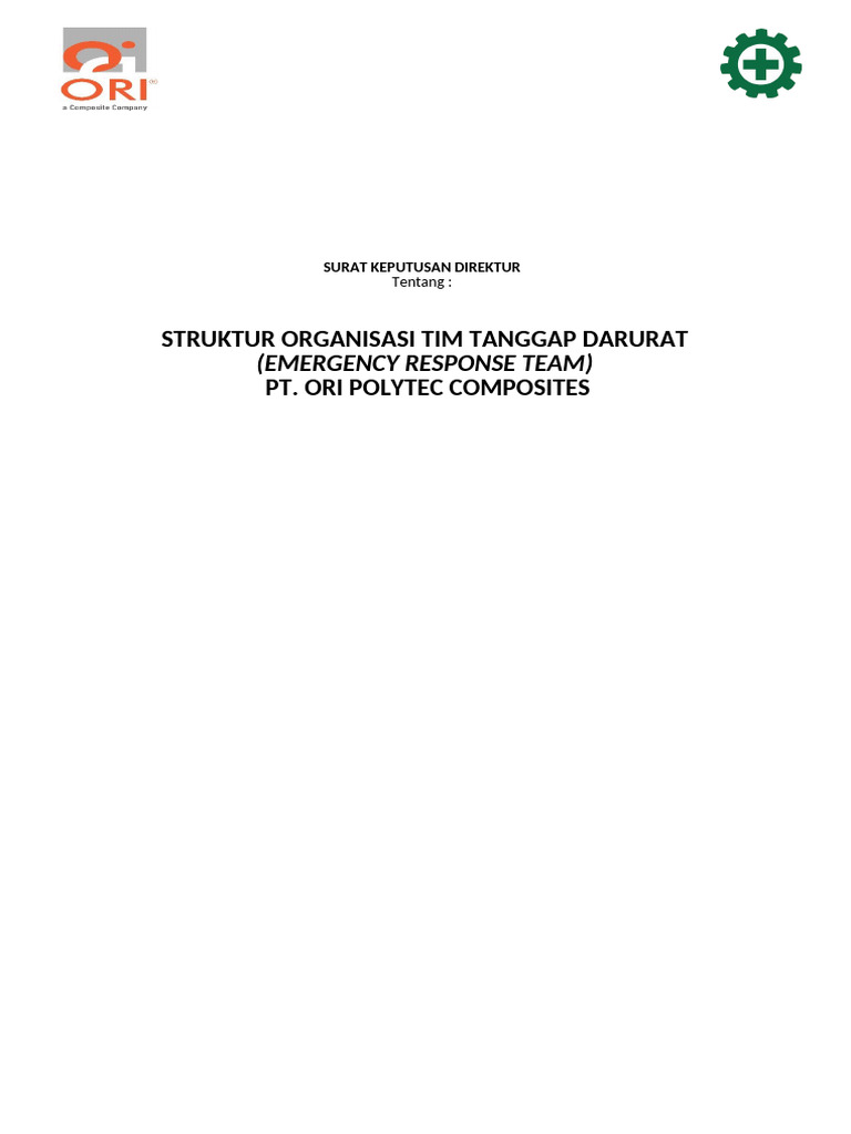 Draft SK Struktur dan Jobdesk TTD | PDF