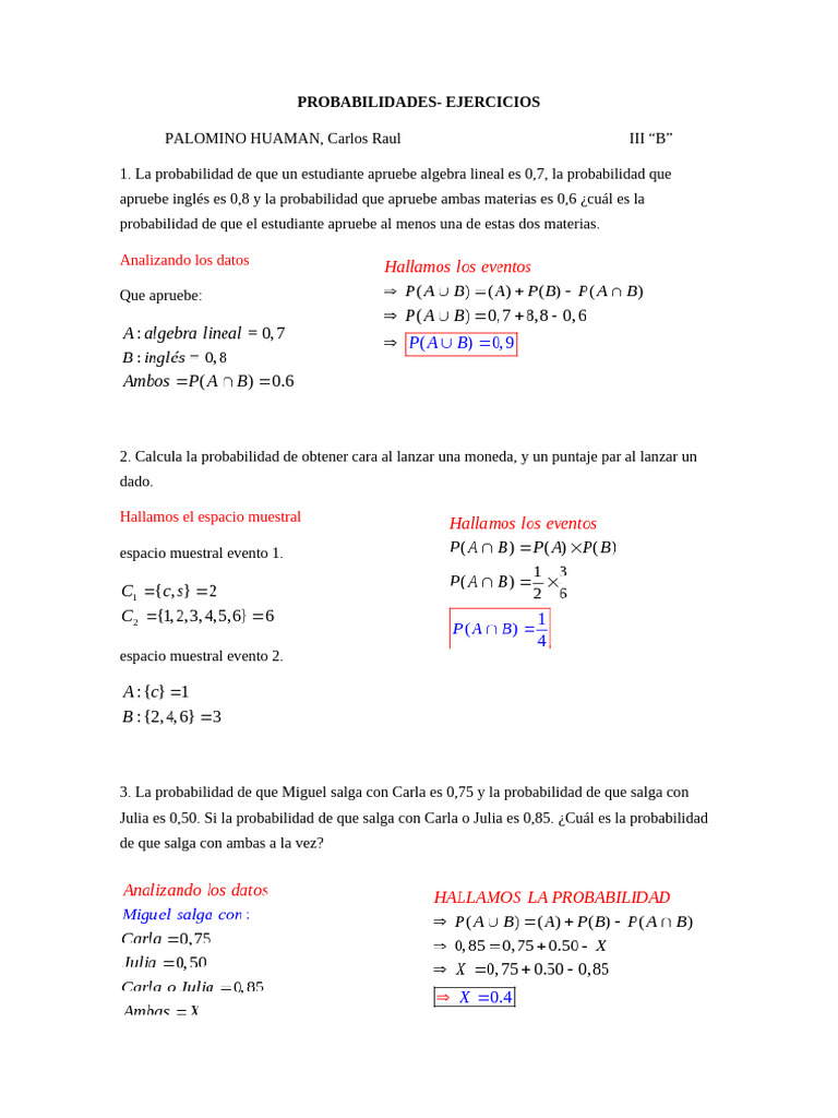PROBABILIDADES | PDF