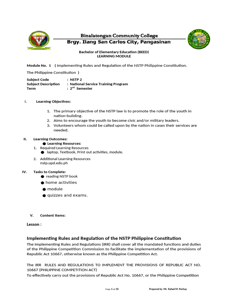 Module 1 NSTP 2 1 | PDF