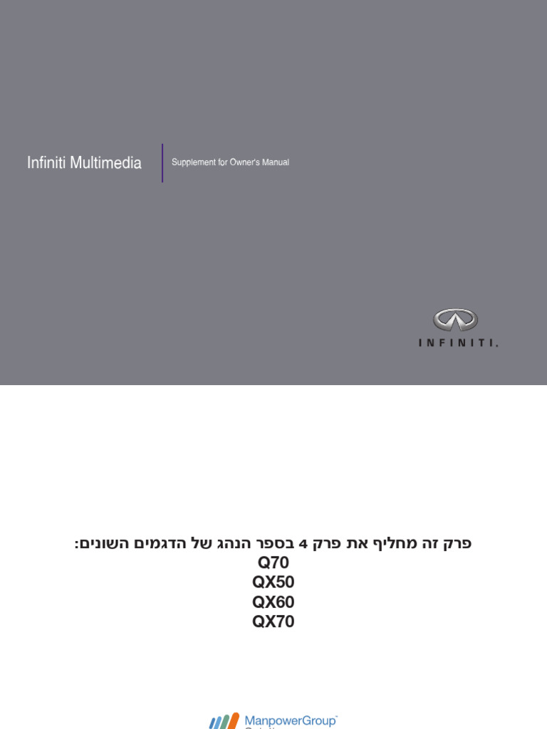 Infiniti Multimedia ENG | PDF