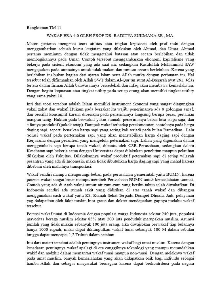 ResumeTM 11 ZISWAF | PDF