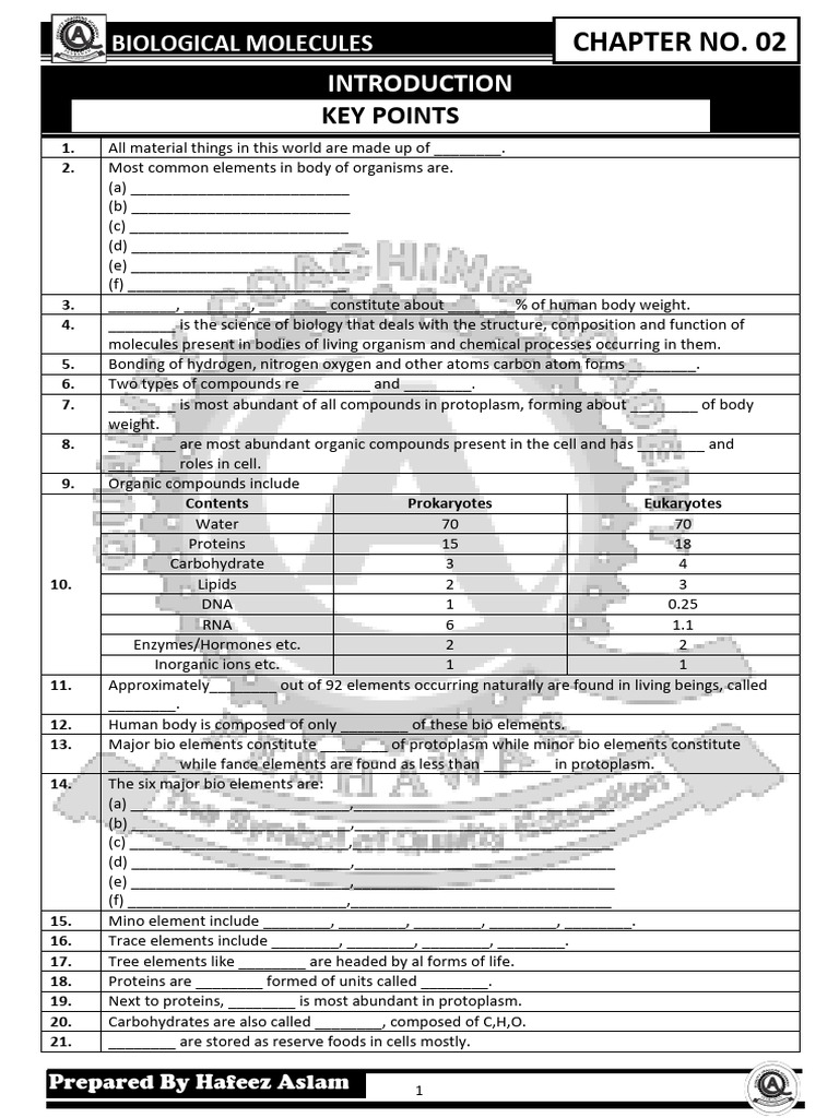 Key Points: Chapter No. 02 | PDF