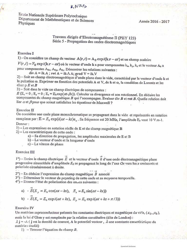TDs Et Anciens Sujets Électro 2 | PDF