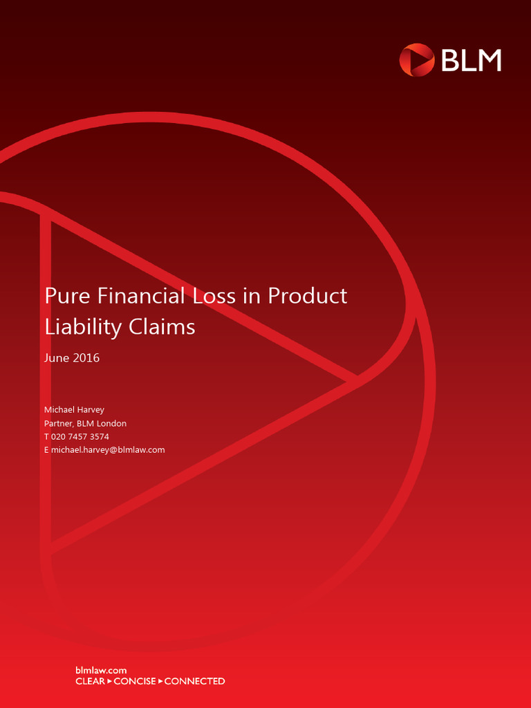 Pure Financial Loss in Product Liability Claims | PDF