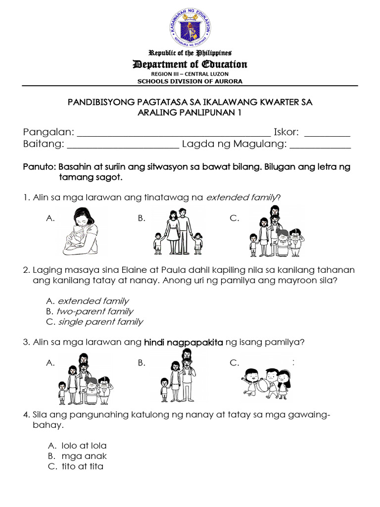 Ap1 Q2 Assessment | PDF | Wellness