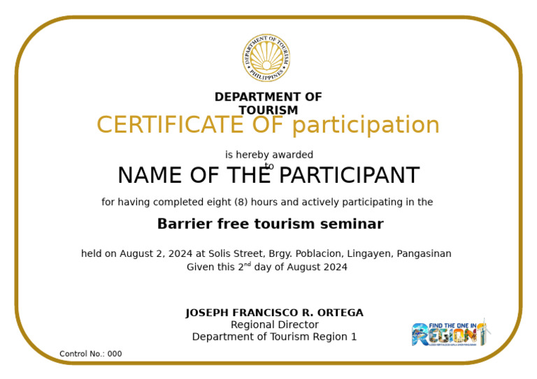 Cert of Participation | PDF