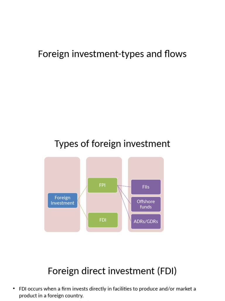 Foreign Investments - Types and Flows | PDF