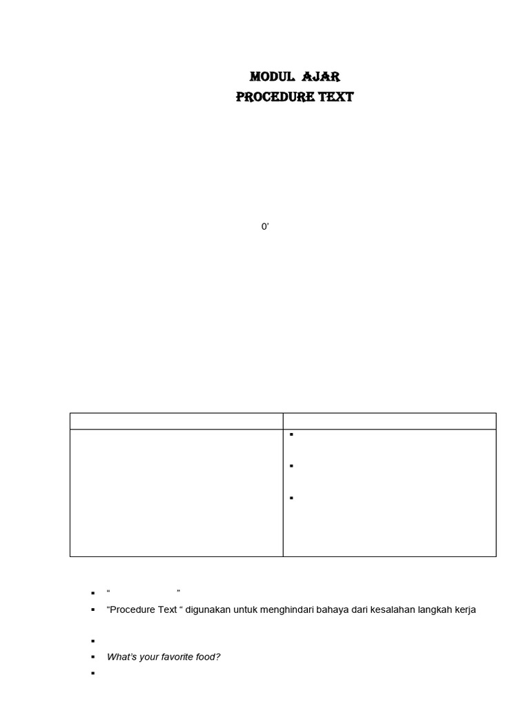 Modul Ajar Procedure | PDF