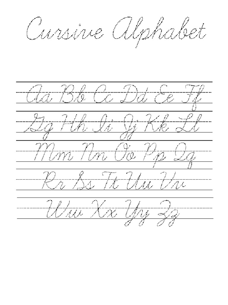 ABC Cursive Practice | PDF