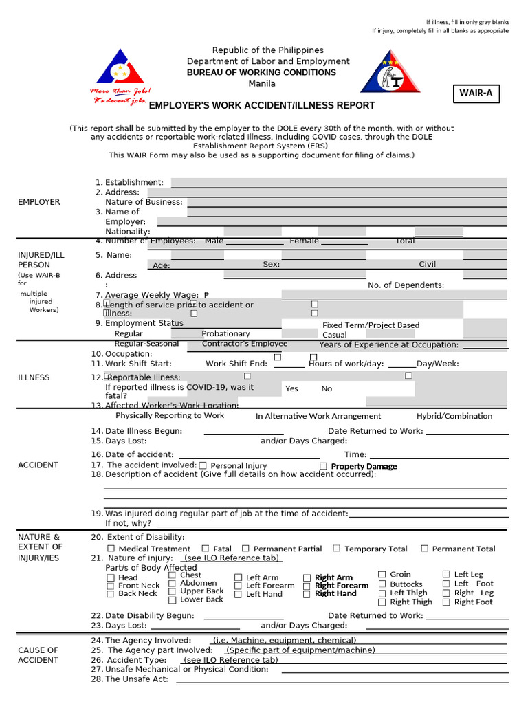 Wair Form | PDF