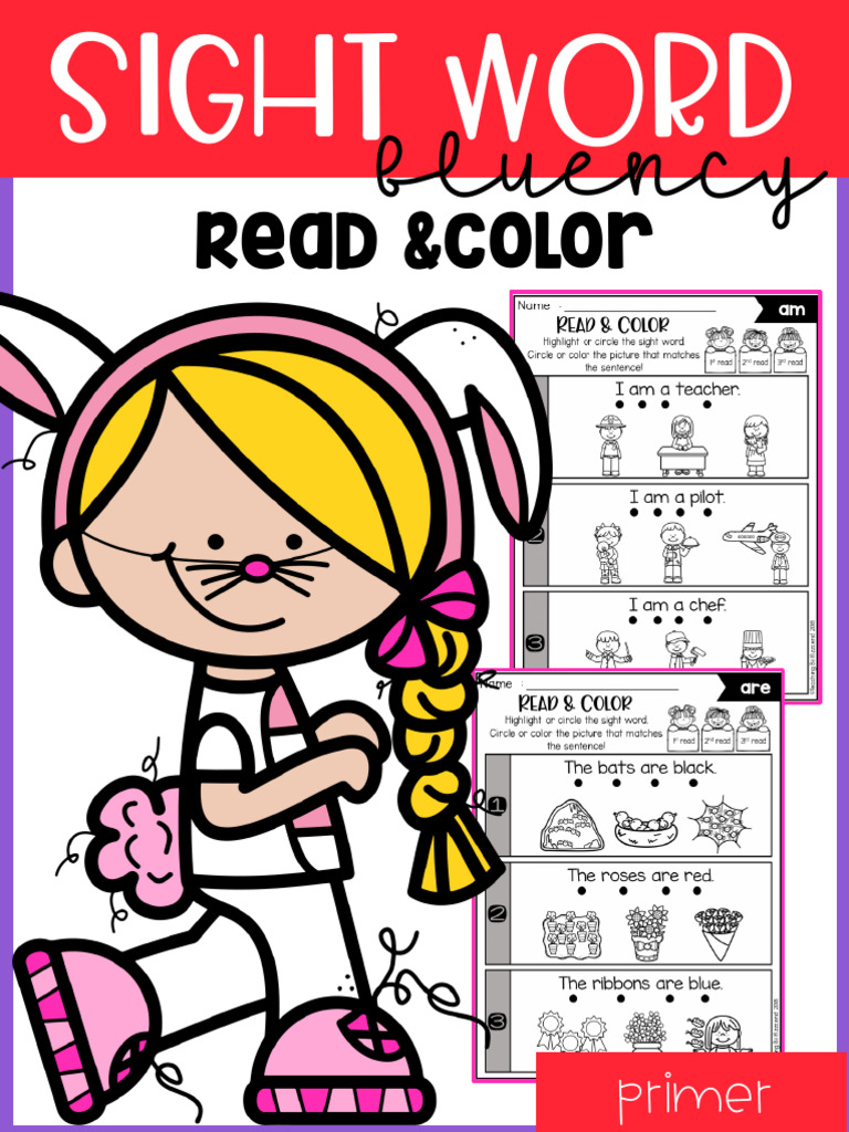 2 - Sight Word Fluency Read and Color (Primer) | PDF