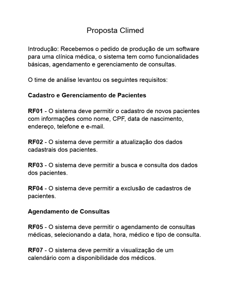 Proposta Climed | PDF