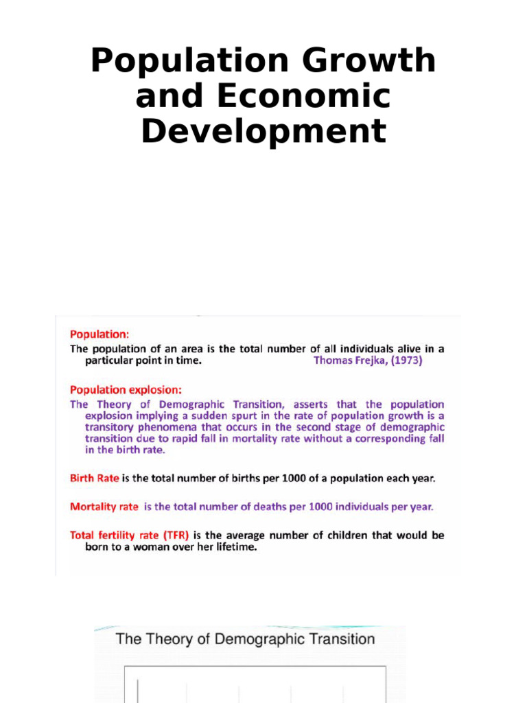 Population Growth and Economic Development | PDF