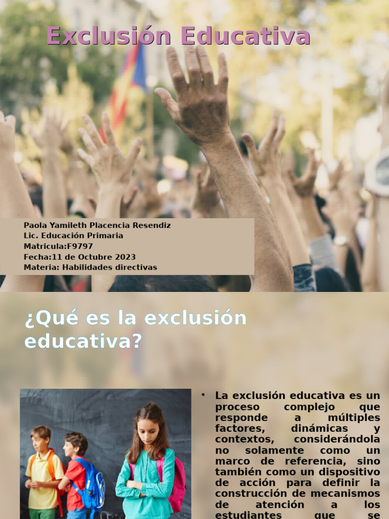 Exclusion educativa | PDF