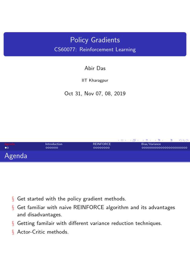 07 Policy Gradients | PDF