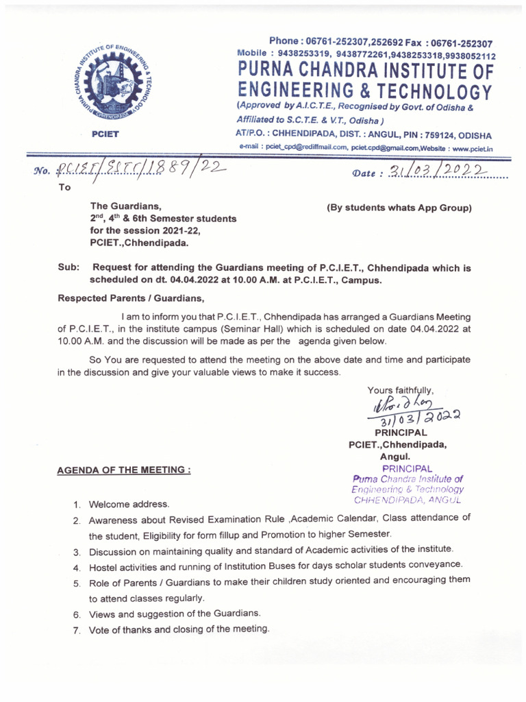 Guardians Meeting | PDF