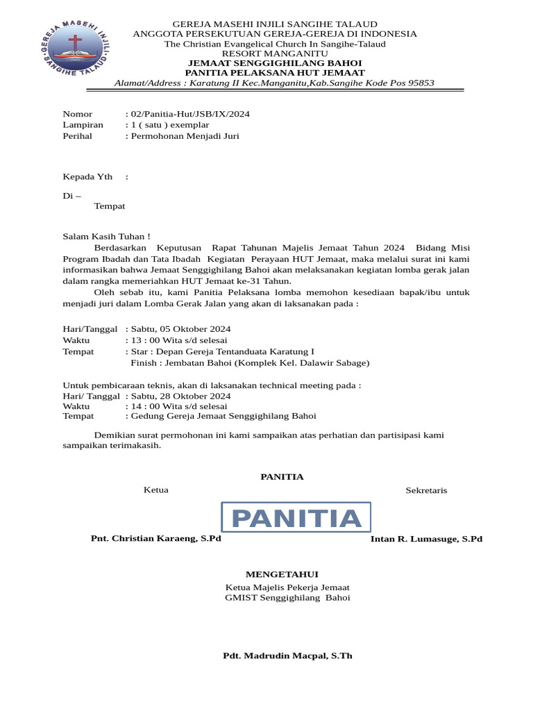 Surat Proposal Juri | PDF