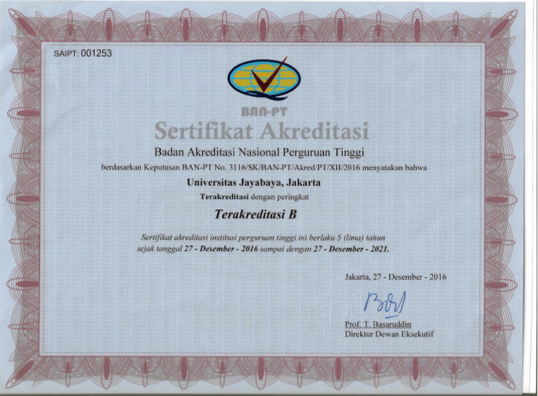 Sert Akreditasi Univ. | PDF