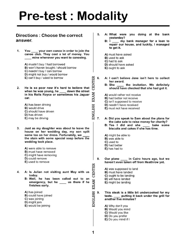 M.4. Unit 3- Modality | PDF