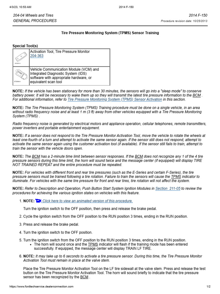 Tpms Ford | PDF