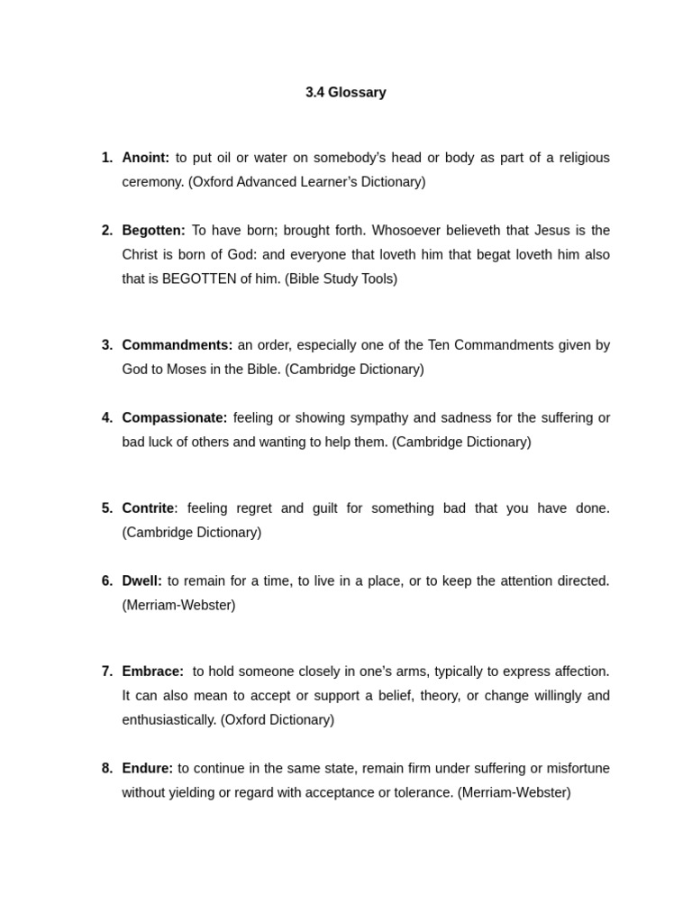 Glossary Final | PDF