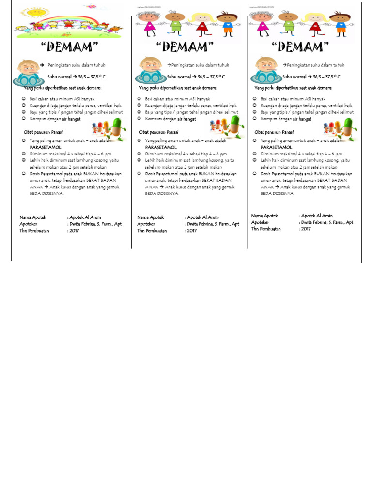 Panduan Demam pada Anak dan Obatnya | PDF | Wellness