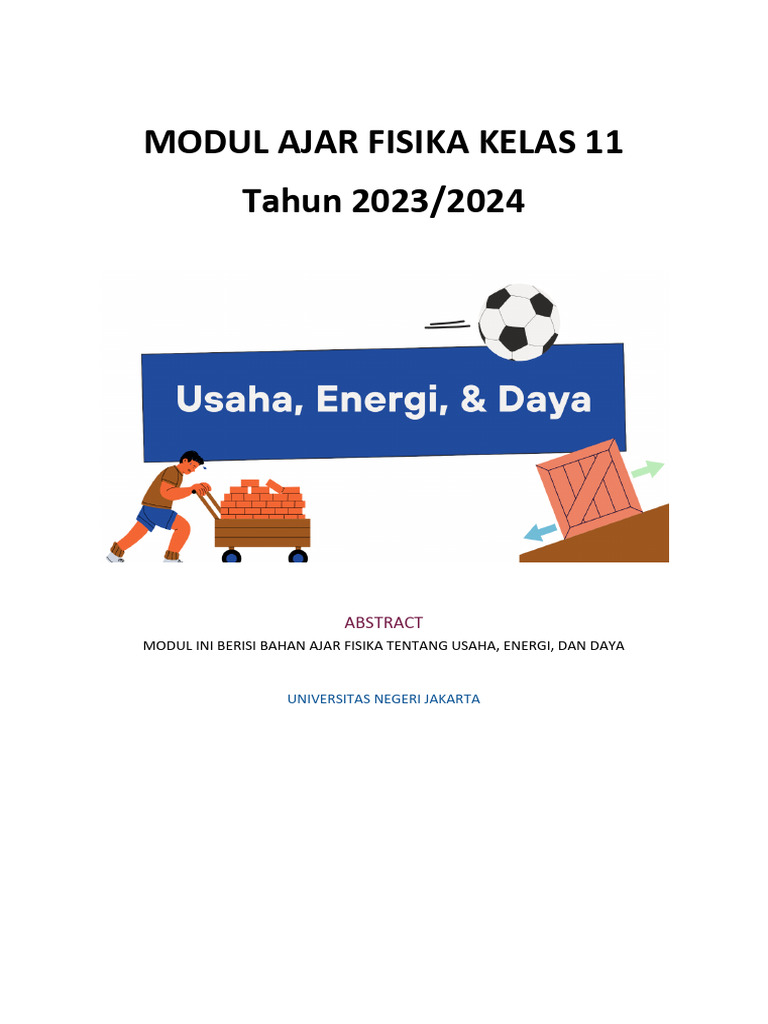 Modul Kelas XI - Energi, Usaha, Dan Daya | PDF