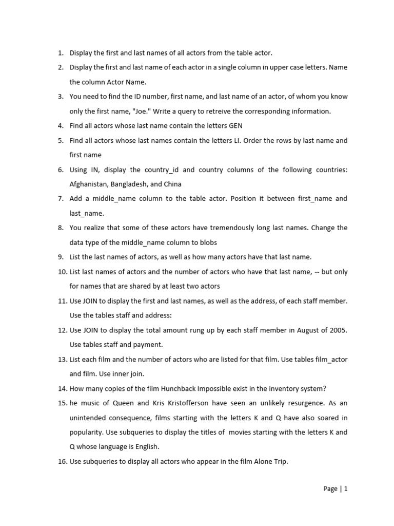 Practice Questions | PDF