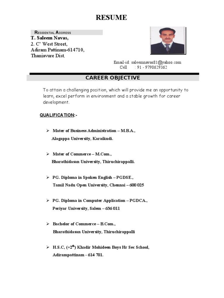 Saleem Resume | PDF