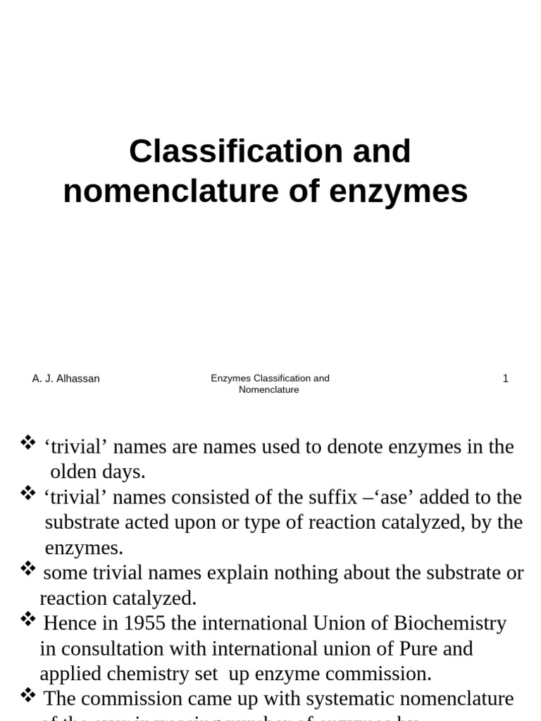 EnzymE Nomenclature | PDF
