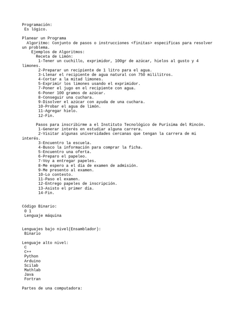 Algoritmos y Lenguajes de Programación | PDF
