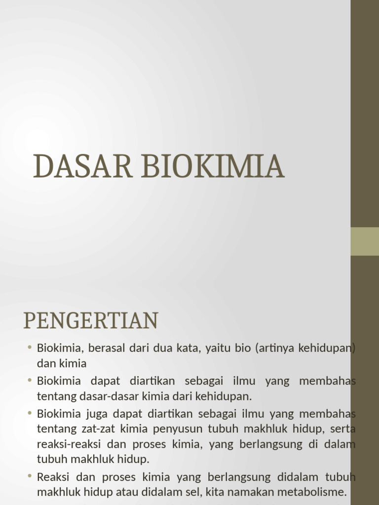 Dasar Biokimia | PDF