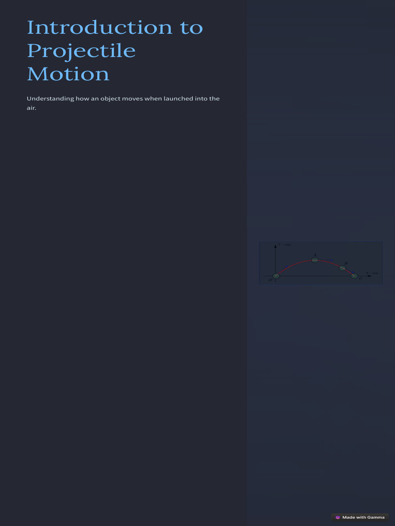 Introduction To Projectile Motion | PDF
