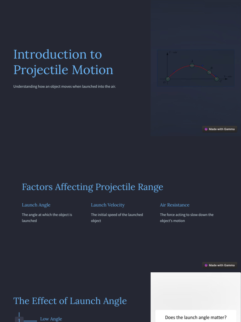 Introduction To Projectile Motion | PDF