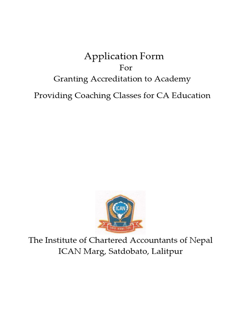 Accreditation Application Form | PDF