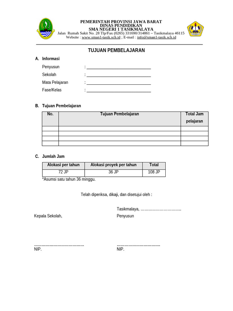FORMAT TP DAN ATP | PDF