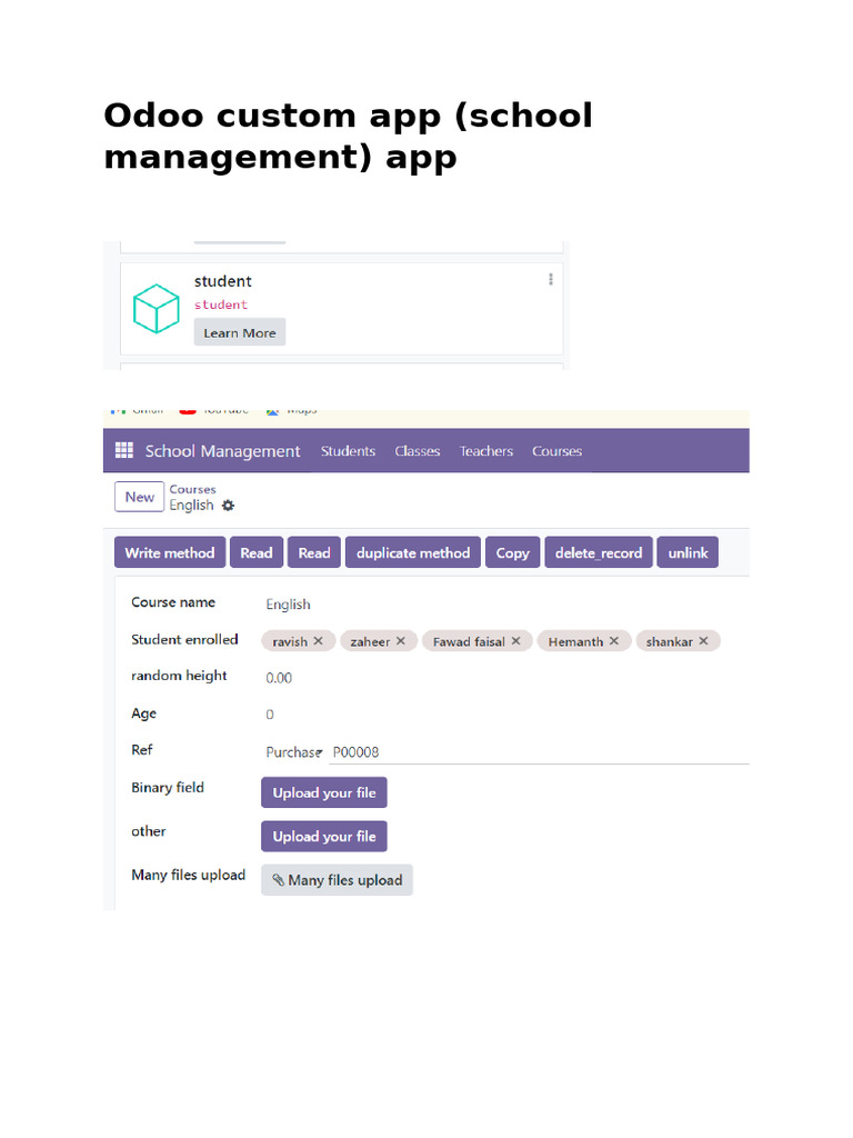 Odoo Custom App | PDF