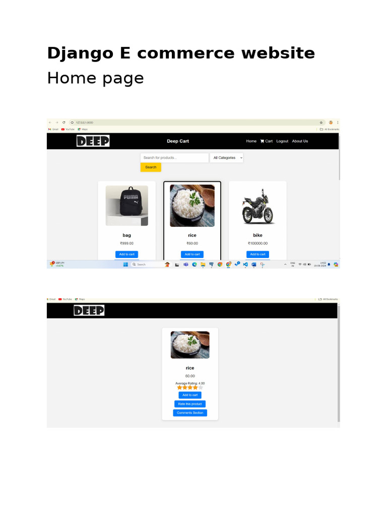 Django E Commerce Website | PDF