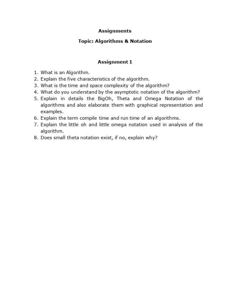 A1 Algorithms | PDF