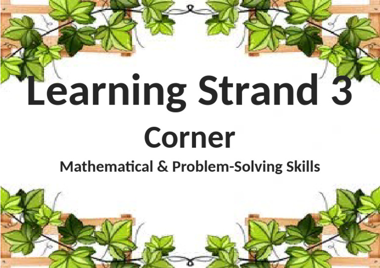 Learning Strand 3 Corner | PDF