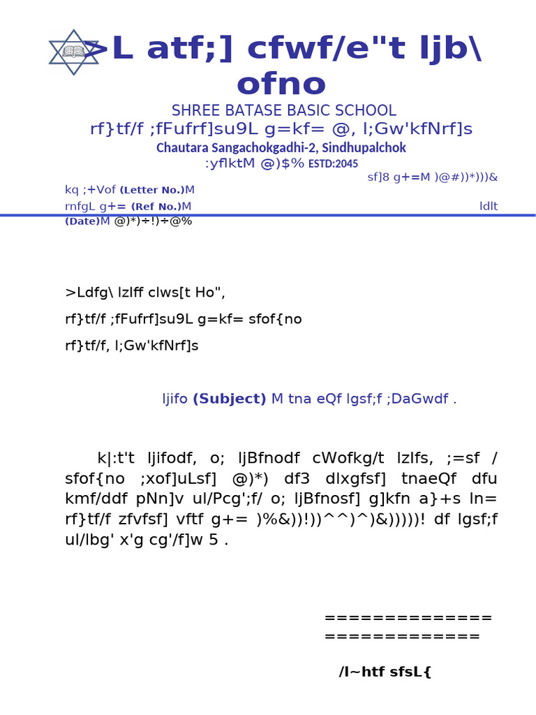 Batase - Letter For Education Office | PDF