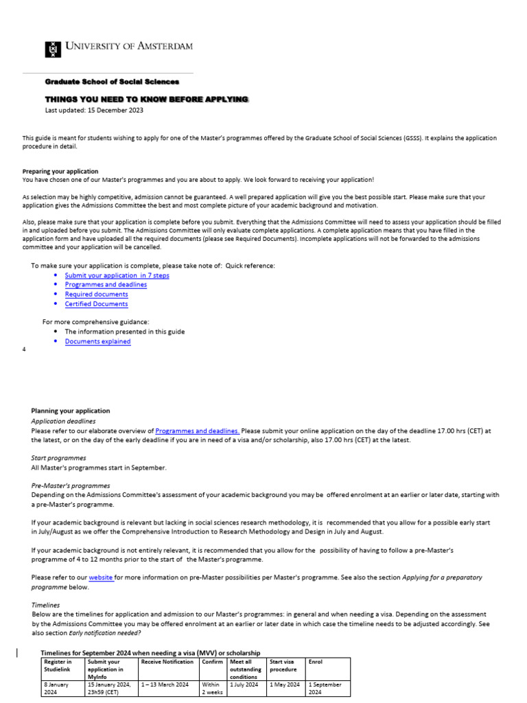 GSSS Master's Application Guide | PDF | University And College Admission | Business