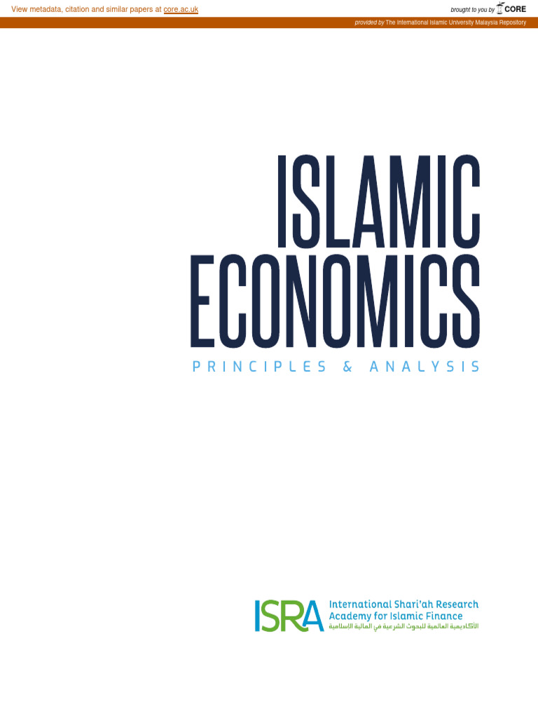 Islamic Economics Principles and Analysi-1 | PDF