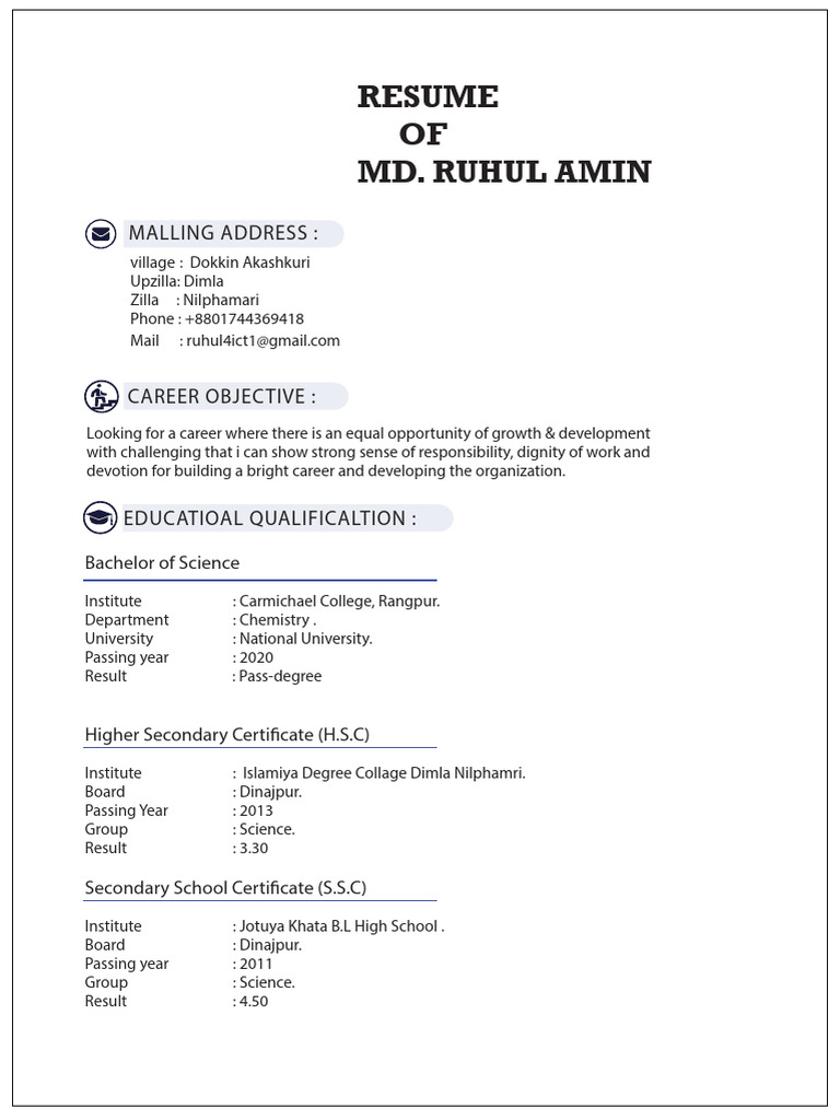 My Official CV Part 1 | PDF