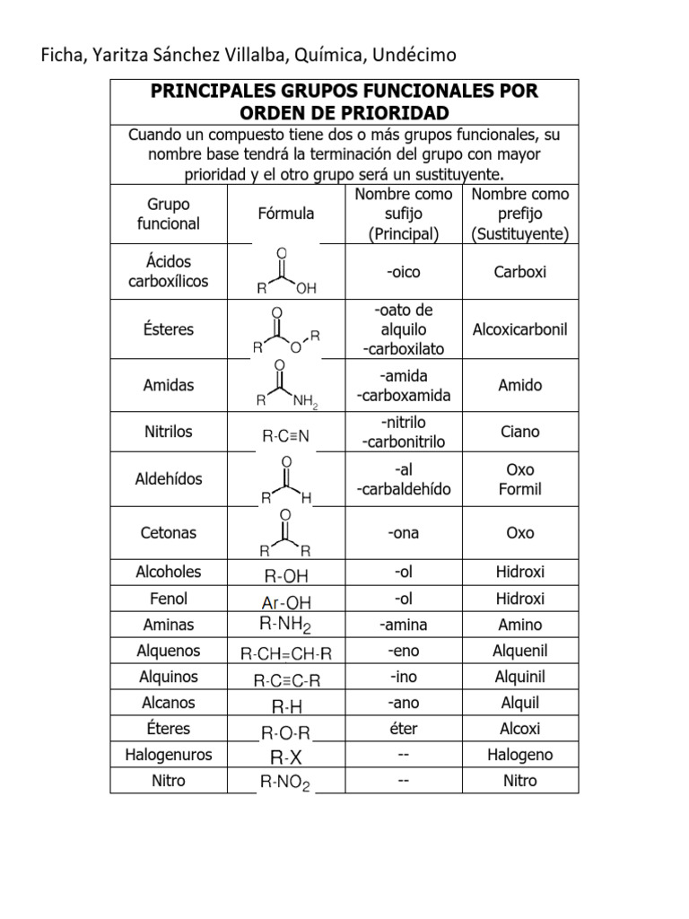 Grupos Funcionales en Orden de Prioridad 11 | PDF